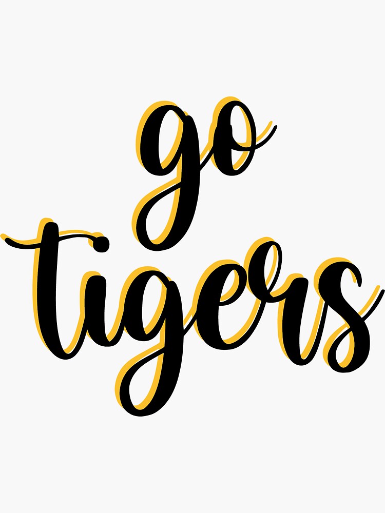 "Go Tigers Sticker" Sticker for Sale by Emily Smith | Redbubble