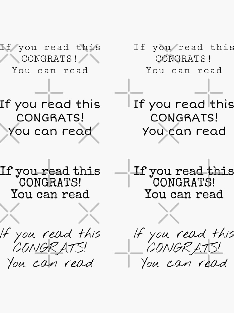 "If you read this sticker pack" Sticker for Sale by jookies | Redbubble