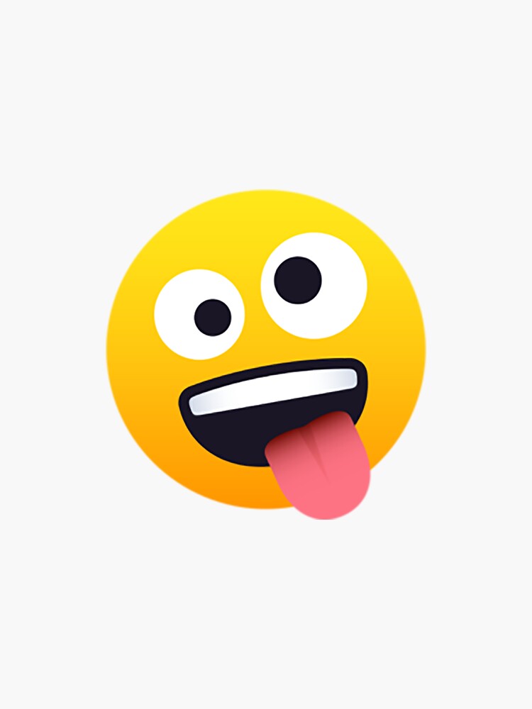 Pegatina «Emoji de cara loca» de miczho | Redbubble