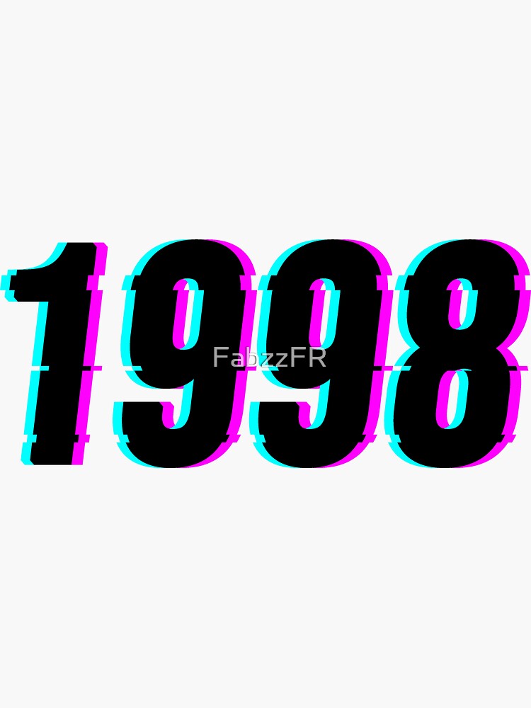 "Year 1998" Sticker by FabzzFR | Redbubble