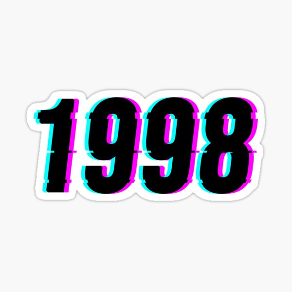 "Year 1998" Sticker by FabzzFR | Redbubble