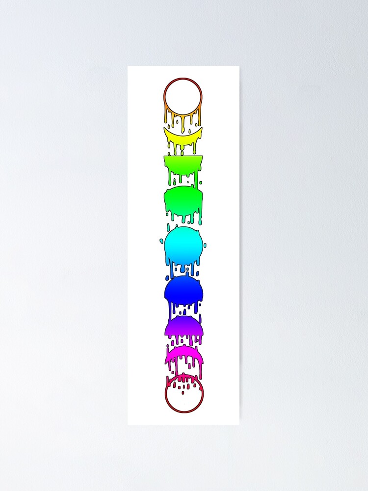 "Dripping moon phase RAINBOW" Poster by bistraja | Redbubble