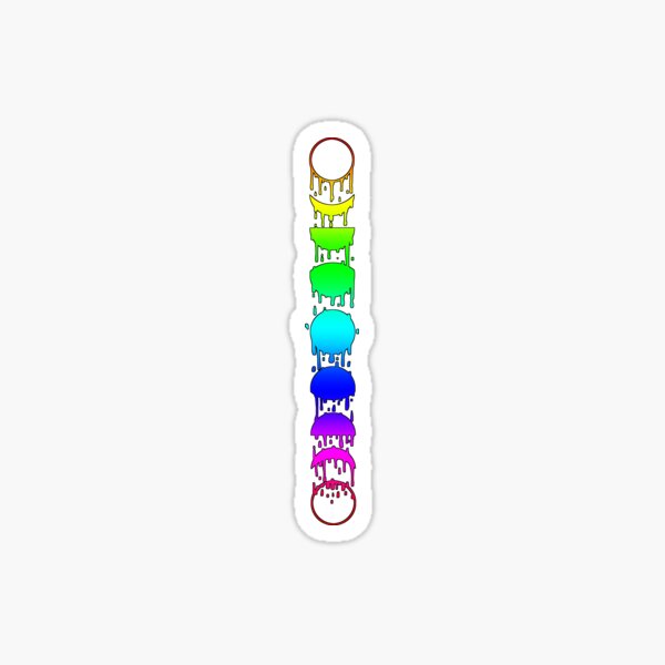 "Dripping moon phase RAINBOW" Sticker for Sale by bistraja | Redbubble