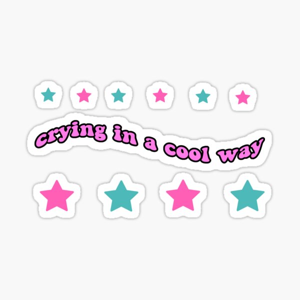 "Crying in a cool way Sticker Pack" Sticker by -ashstyles- | Redbubble