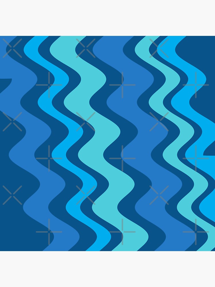 "Wavy Gravy Groovy Blue Psychedelics " Sticker for Sale by Analog ...