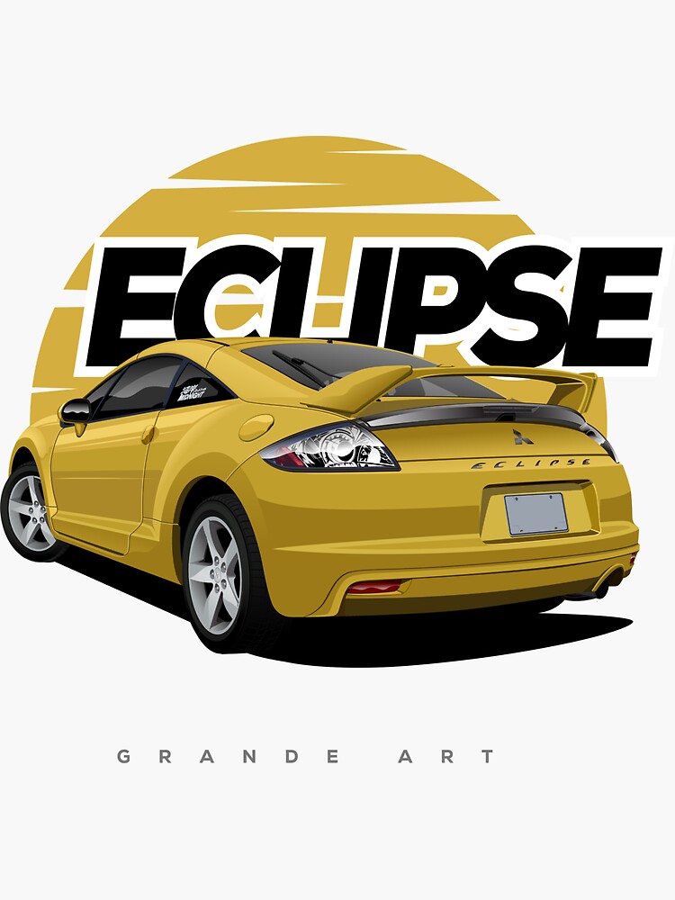 "Mitsubishi Eclipse" Sticker for Sale by -GrandeArt- | Redbubble