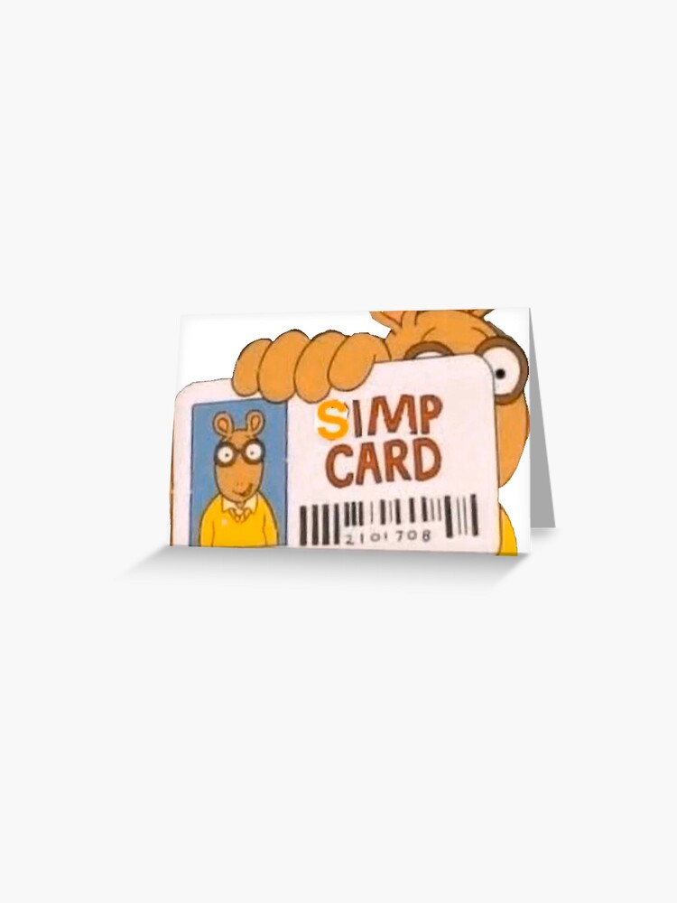 "simp" Greeting Card for Sale by squidwards111 | Redbubble
