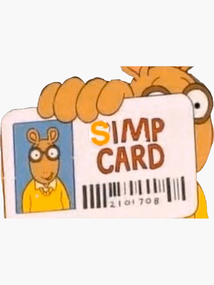 "simp" Sticker by squidwards111 | Redbubble