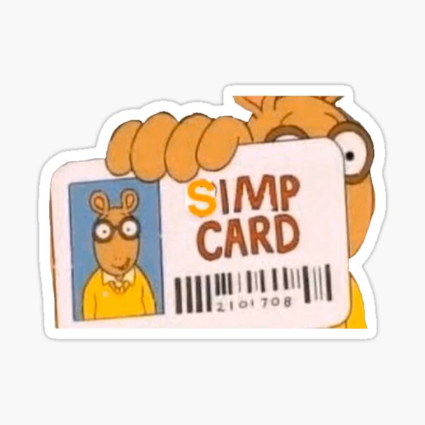 "simp" Sticker by squidwards111 | Redbubble