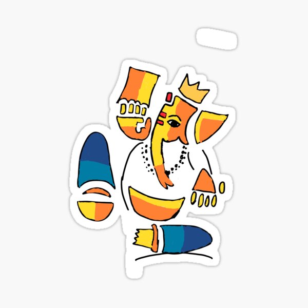 "Ganesha" Sticker for Sale by Kriti-M | Redbubble