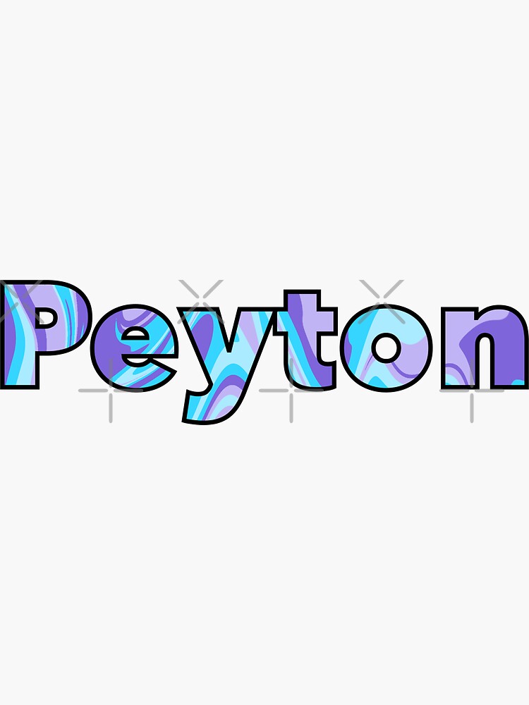 "Peyton Custom Name" Sticker for Sale by MadeBySarah | Redbubble