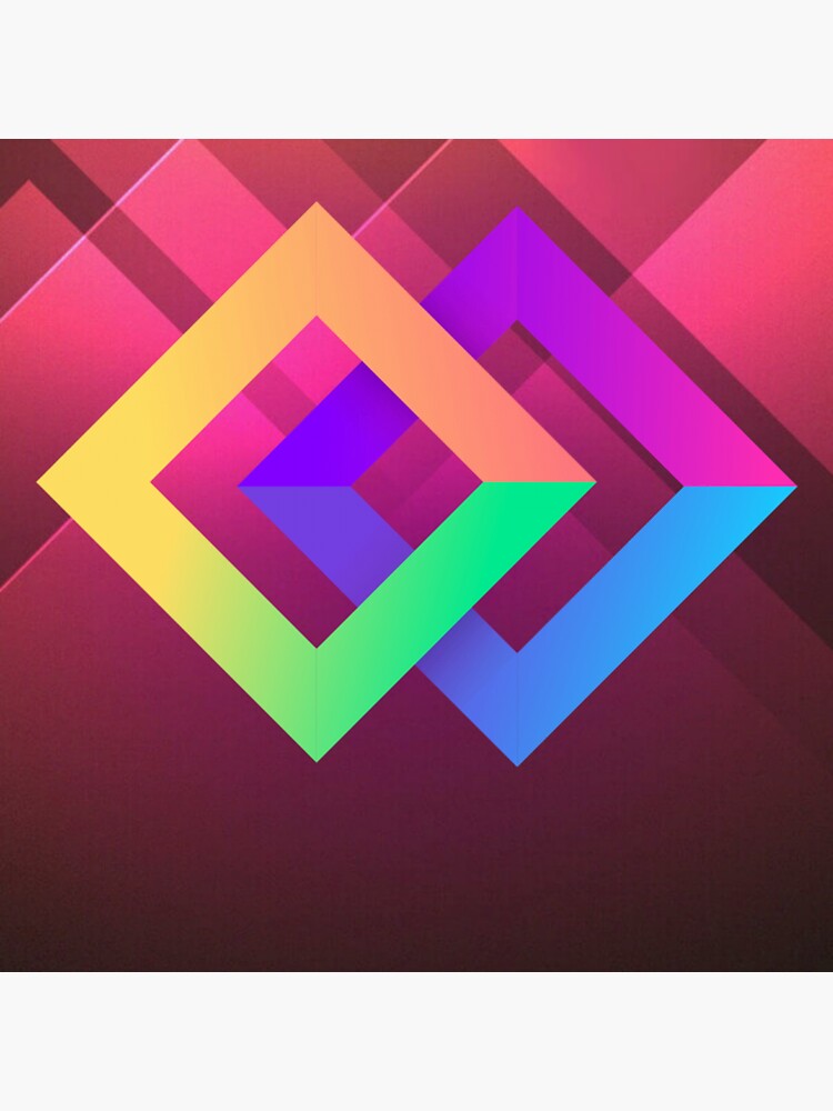 "Digital square design for Redbubble's fans." Sticker for Sale by ...