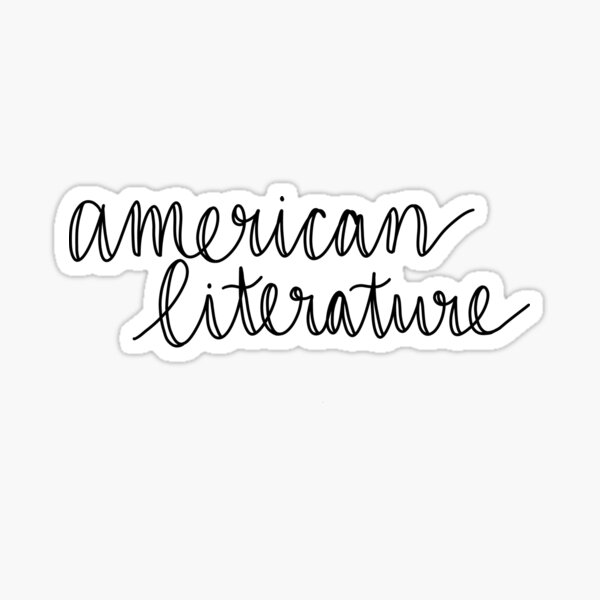 "American Literature Class Cursive Label" Sticker for Sale by ...