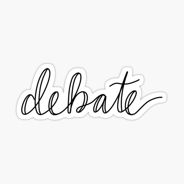 "Debate Class Cursive Label" Sticker for Sale by breannehope | Redbubble
