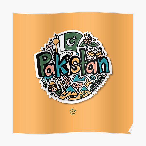 "Pakistan Doodle Art" Poster for Sale by thedoodleclub- | Redbubble