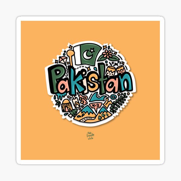 "Pakistan Doodle Art" Sticker for Sale by thedoodleclub- | Redbubble