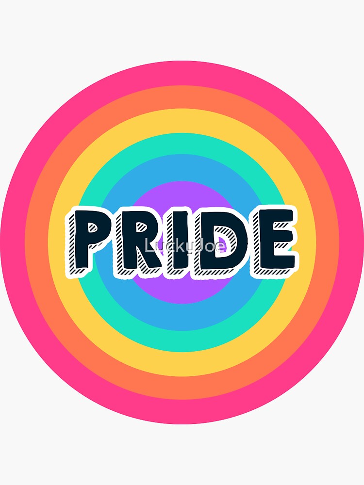 "Pride Raimbow - Circle" Sticker by LuckyJoe | Redbubble