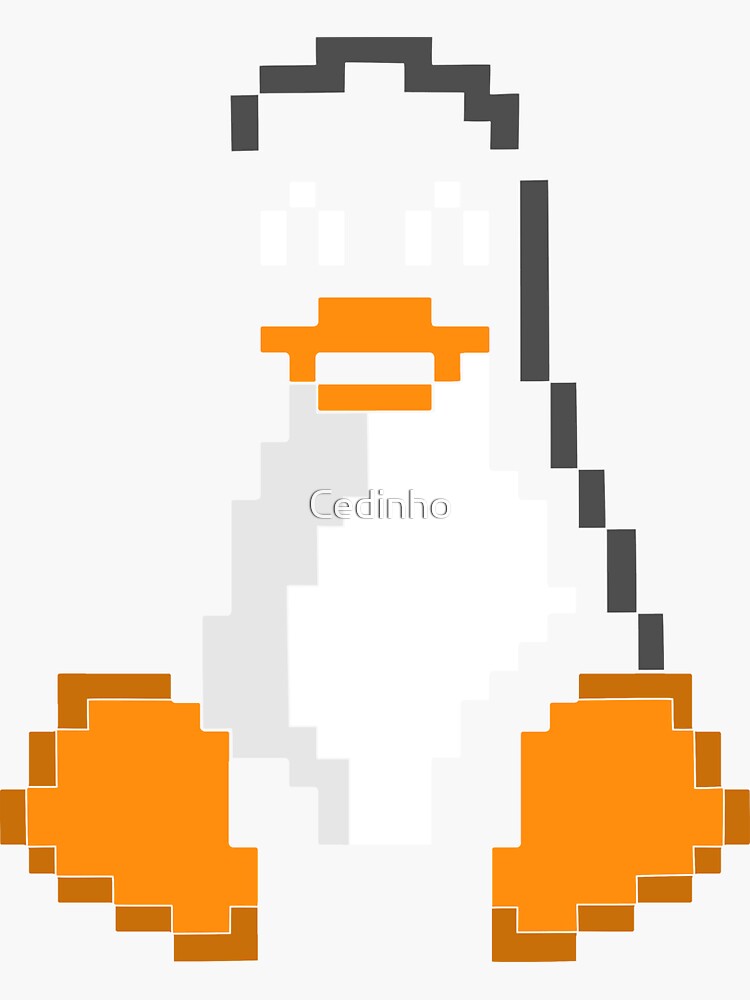 "Linux Tux in Pixel Art for Sysadmins and Hackers" Sticker for Sale by ...