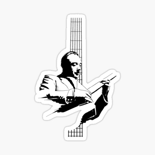 " Django Reinhardt Gypsy Jazz Guitarist Guitar T-Shirt" Sticker for ...