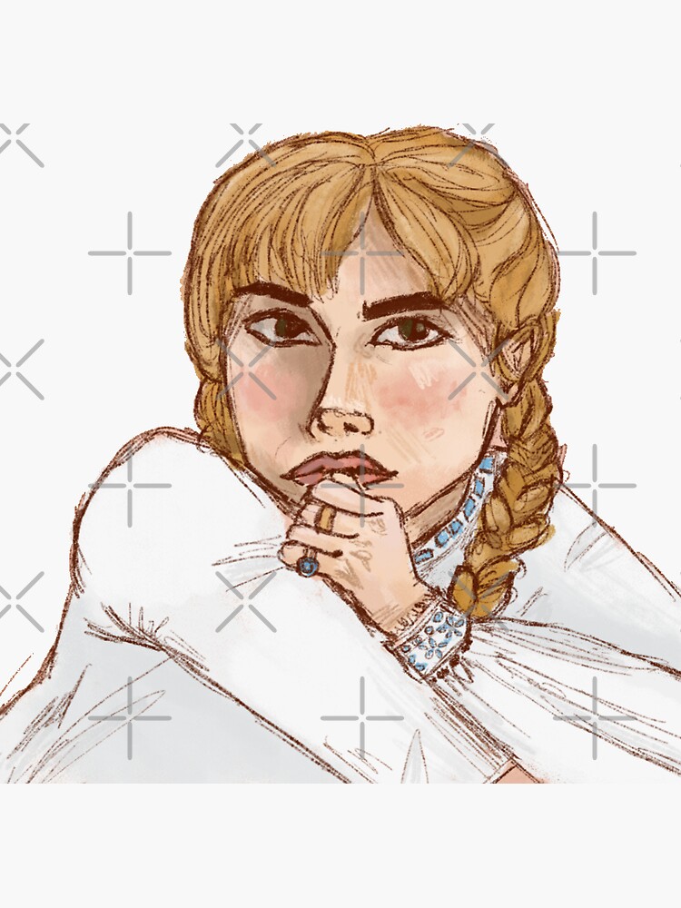 "Amy March From little women Illustration " Sticker by Glass-daisies ...