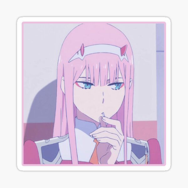 "Zero Two 002 - Darling in The FranXX" Sticker for Sale by shop4fun ...