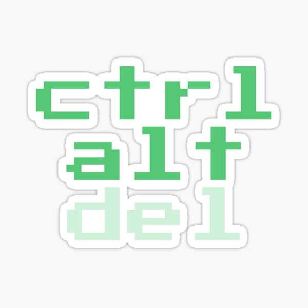 "Ctrl alt del" Sticker for Sale by bobdijkers | Redbubble