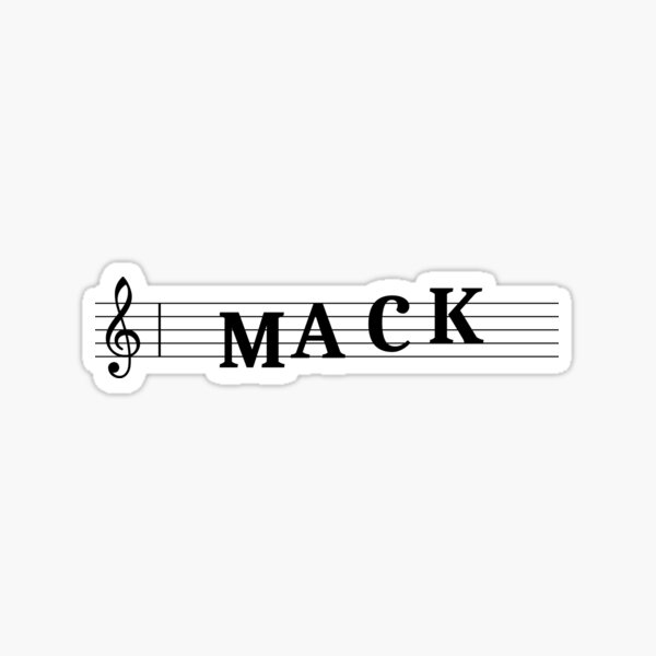 "Name Mack" Sticker by gulden | Redbubble