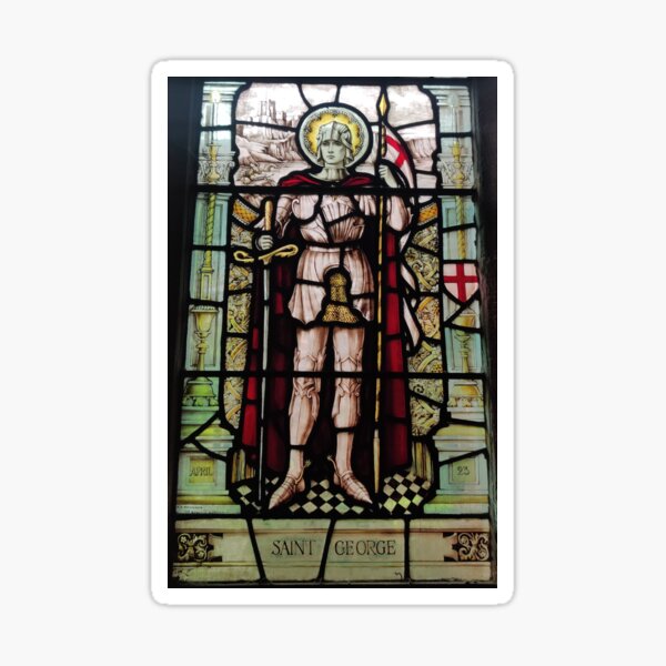 "St George Stained Glass" Sticker for Sale by GeorgeDeHarpon | Redbubble