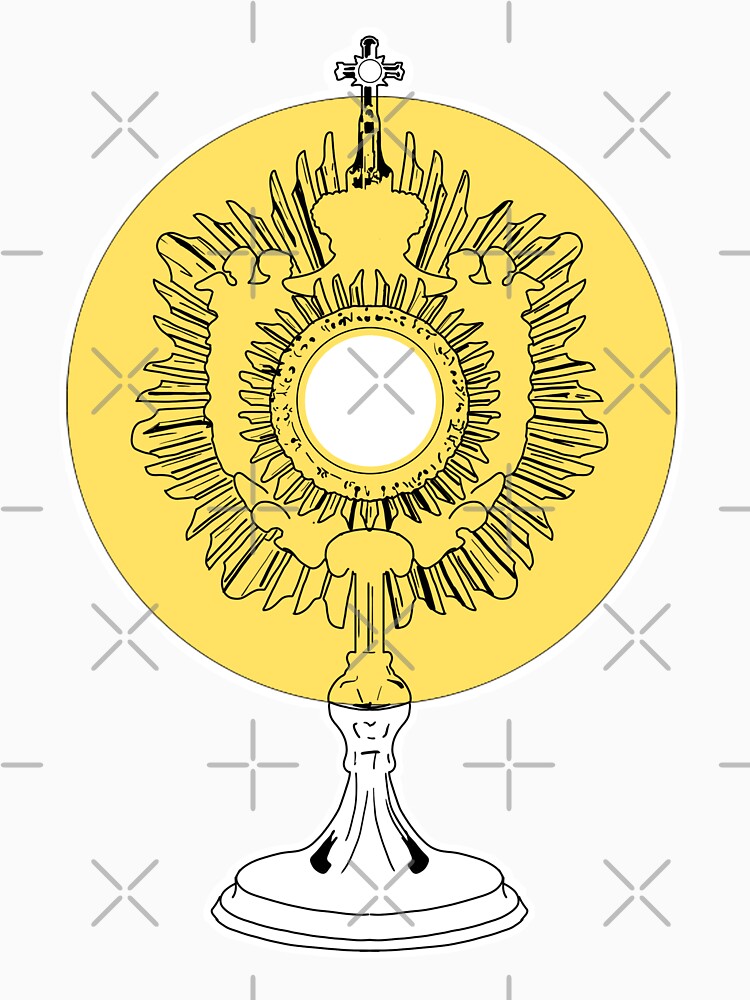 "Monstrance" T-shirt for Sale by CrownandThorn | Redbubble | catholic t ...