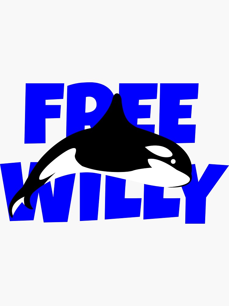 "Free Willy" Sticker for Sale by inDhikaCreative | Redbubble