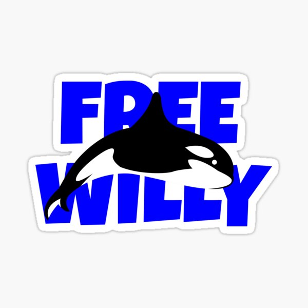 "Free Willy" Sticker for Sale by inDhikaCreative | Redbubble