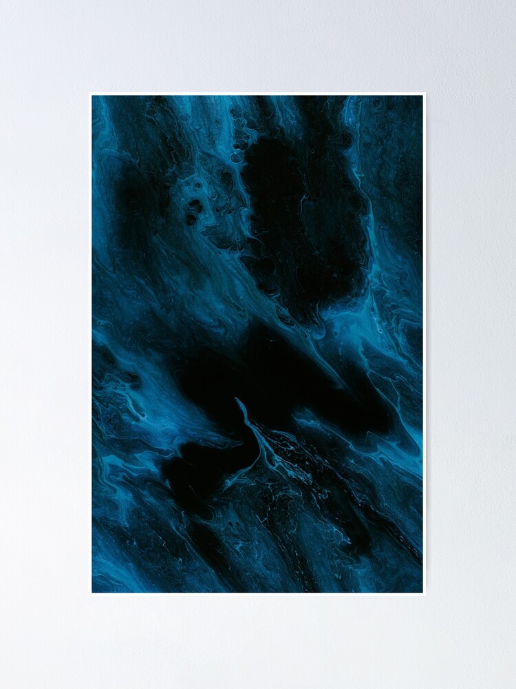 "Abstract Blue and Black Color" Poster for Sale by Mamibo | Redbubble