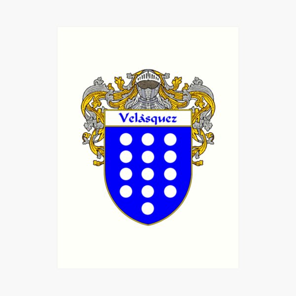 "Velasquez Coat of Arms/Family Crest" Art Print for Sale by ...