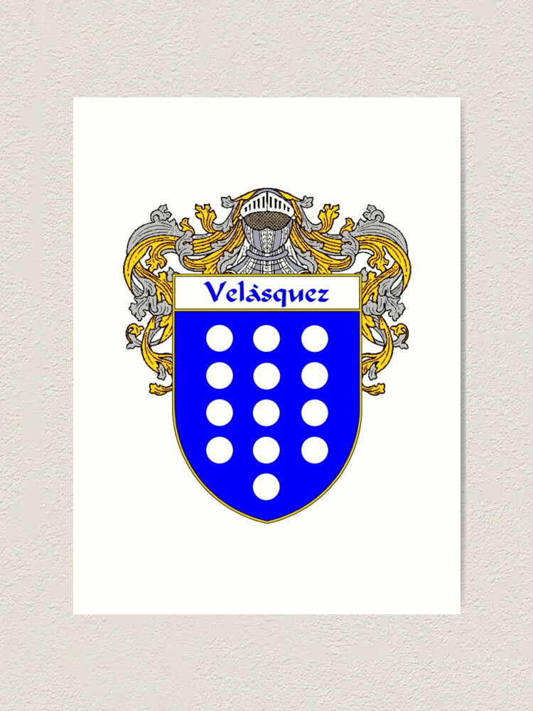 "Velasquez Coat of Arms/Family Crest" Art Print for Sale by ...