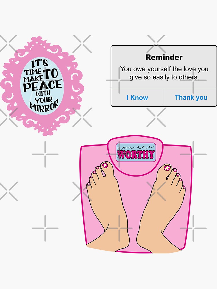 "Body Positive Sticker pack" Sticker for Sale by albsbubble | Redbubble