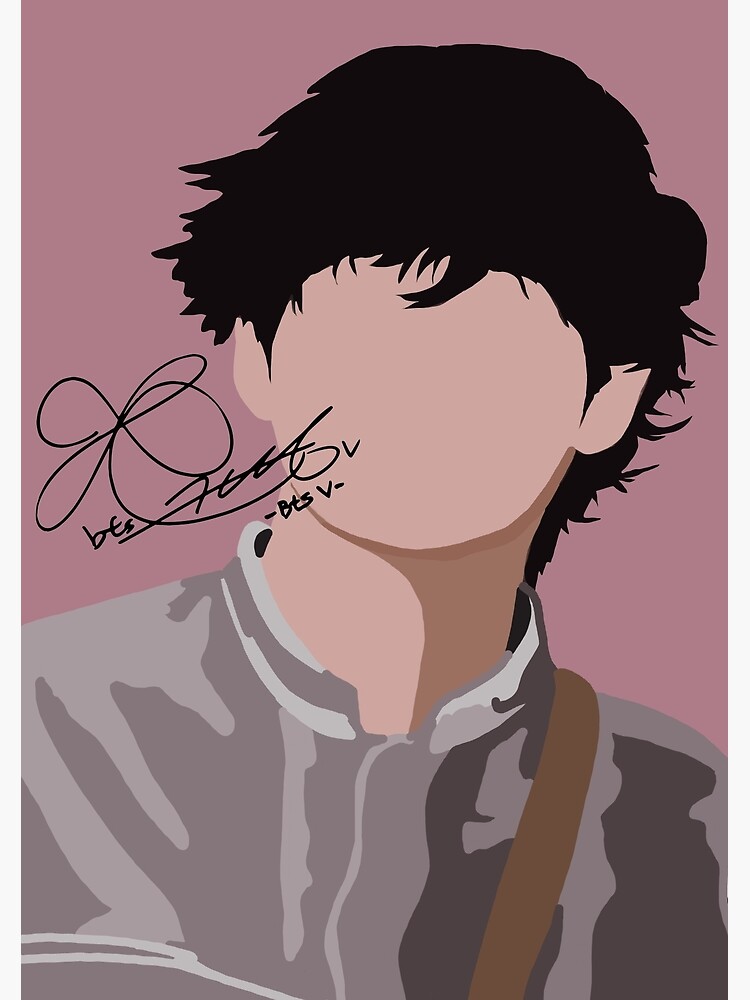 "BTS | Kim Tae-hyung | V | Minimalist art print | Signature | Fan art ...