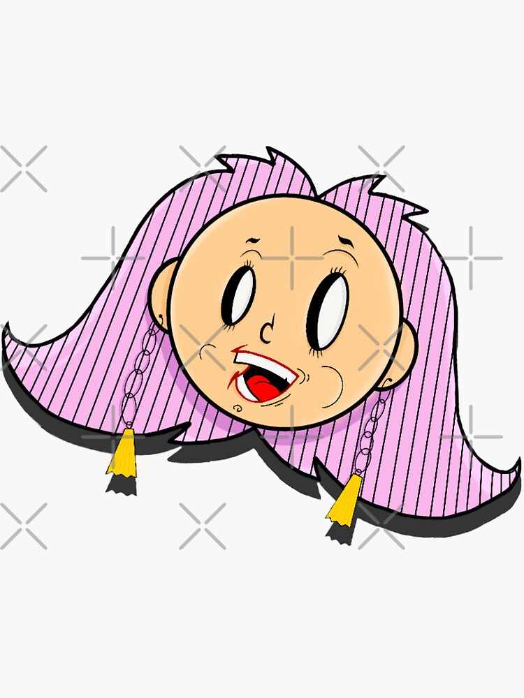 "Girl Face" Sticker by Wezdehod | Redbubble
