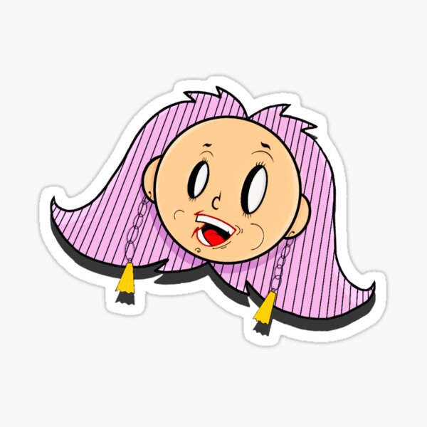"Girl Face" Sticker by Wezdehod | Redbubble