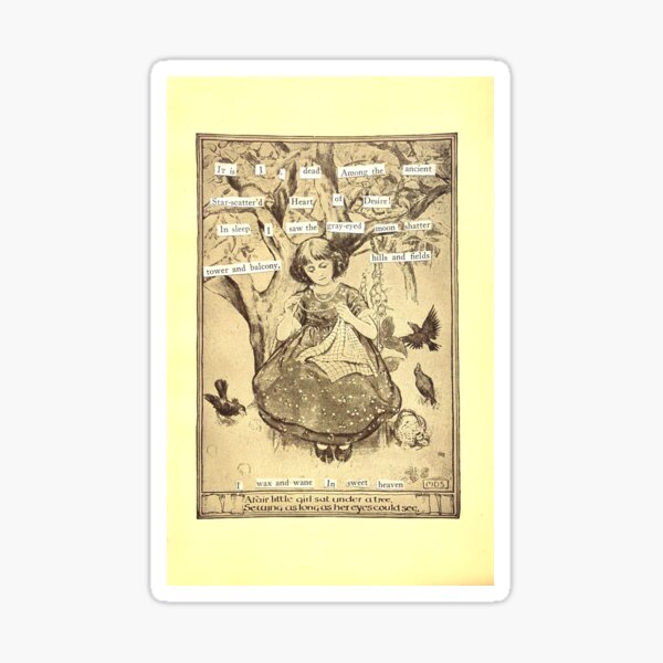 "Collage Poem" Sticker for Sale by bonebreakfast | Redbubble