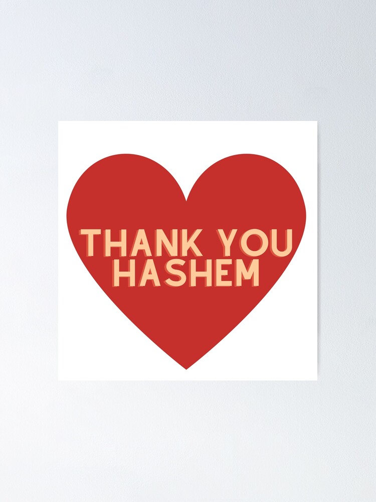 "Thank You Hashem Jewish and Proud" Poster by naomi-silver | Redbubble