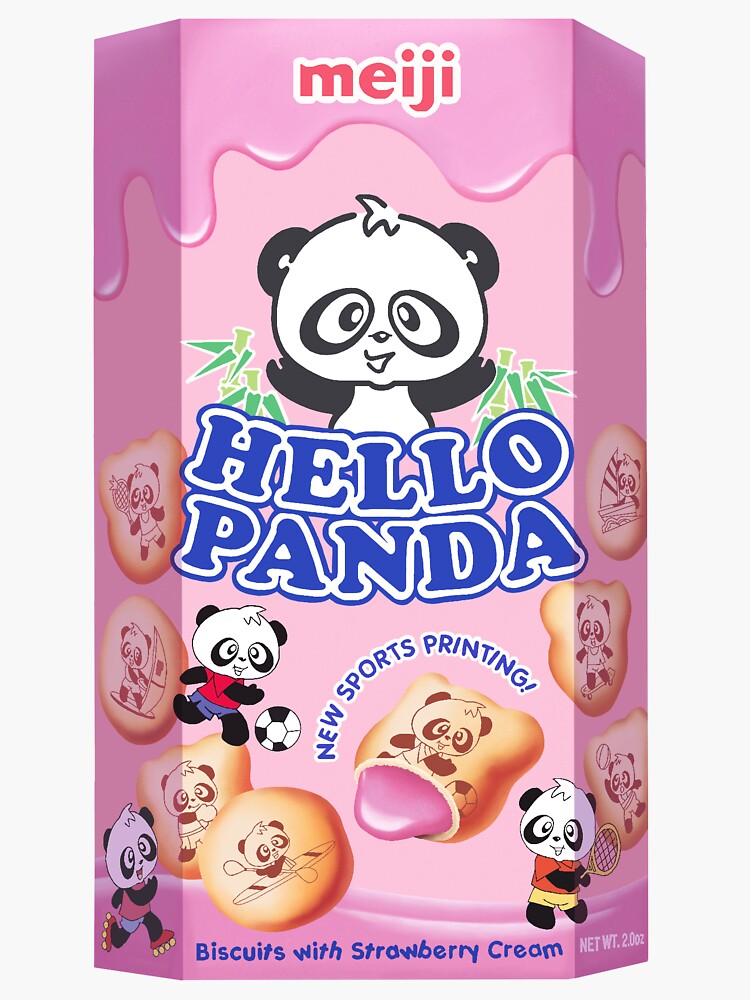 "Japanese Strawberry Panda Snack Sticker" Sticker for Sale by ...