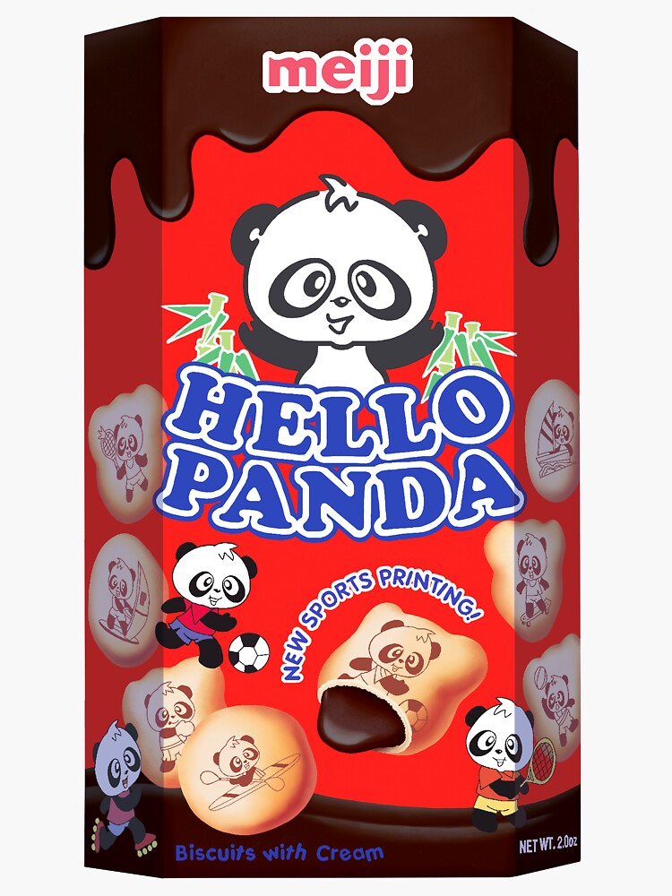 "Japanese Chocolate Panda Snack Sticker" Sticker for Sale by ...
