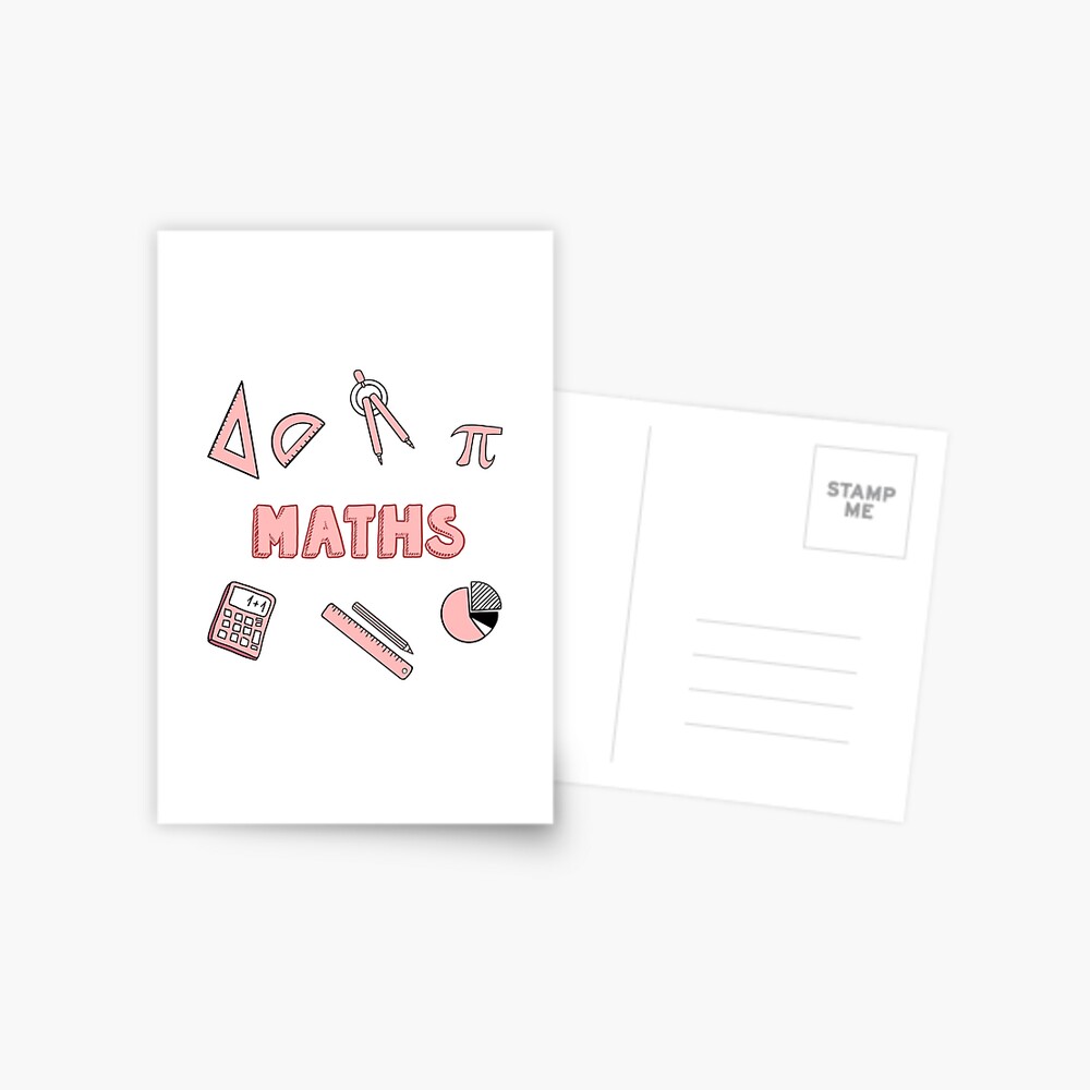 "pink maths school subject sticker pack" Sticker for Sale by ...