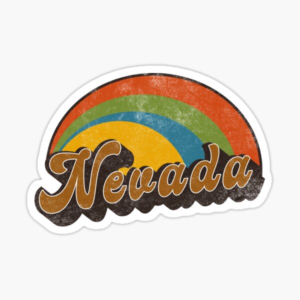 "Nevada Retro USA Vintage State" Sticker by SpookshowDesign | Redbubble