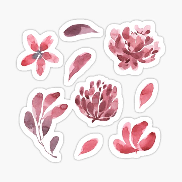 "Watercolor Floral Pack" Sticker by MugsMe | Redbubble