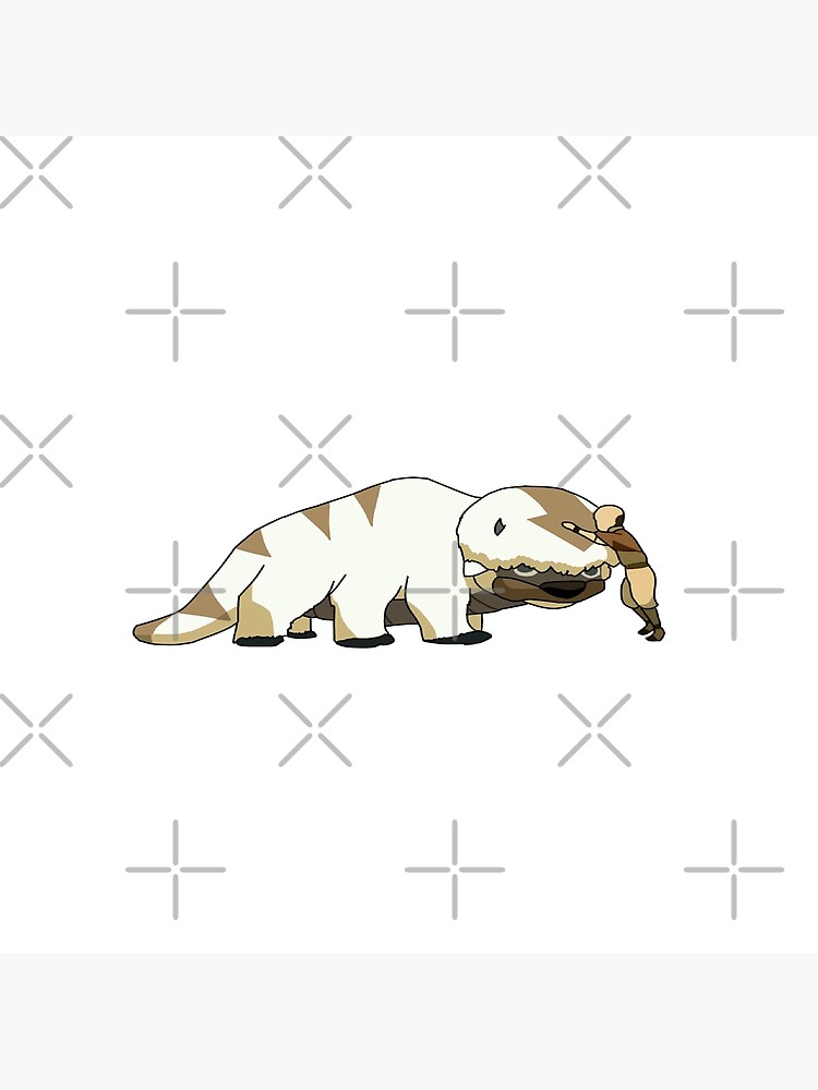 Young Aang And Appa Premium Matte Vertical Poster