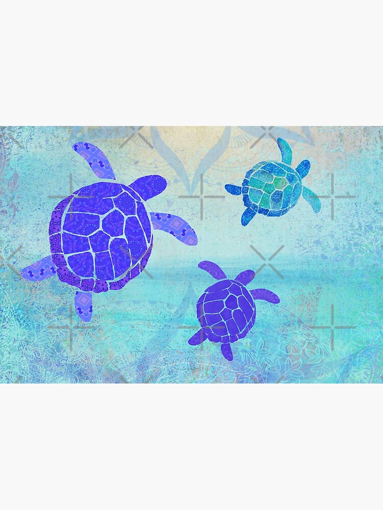 "Sea turtles, ocean vibe " Poster for Sale by suezart | Redbubble
