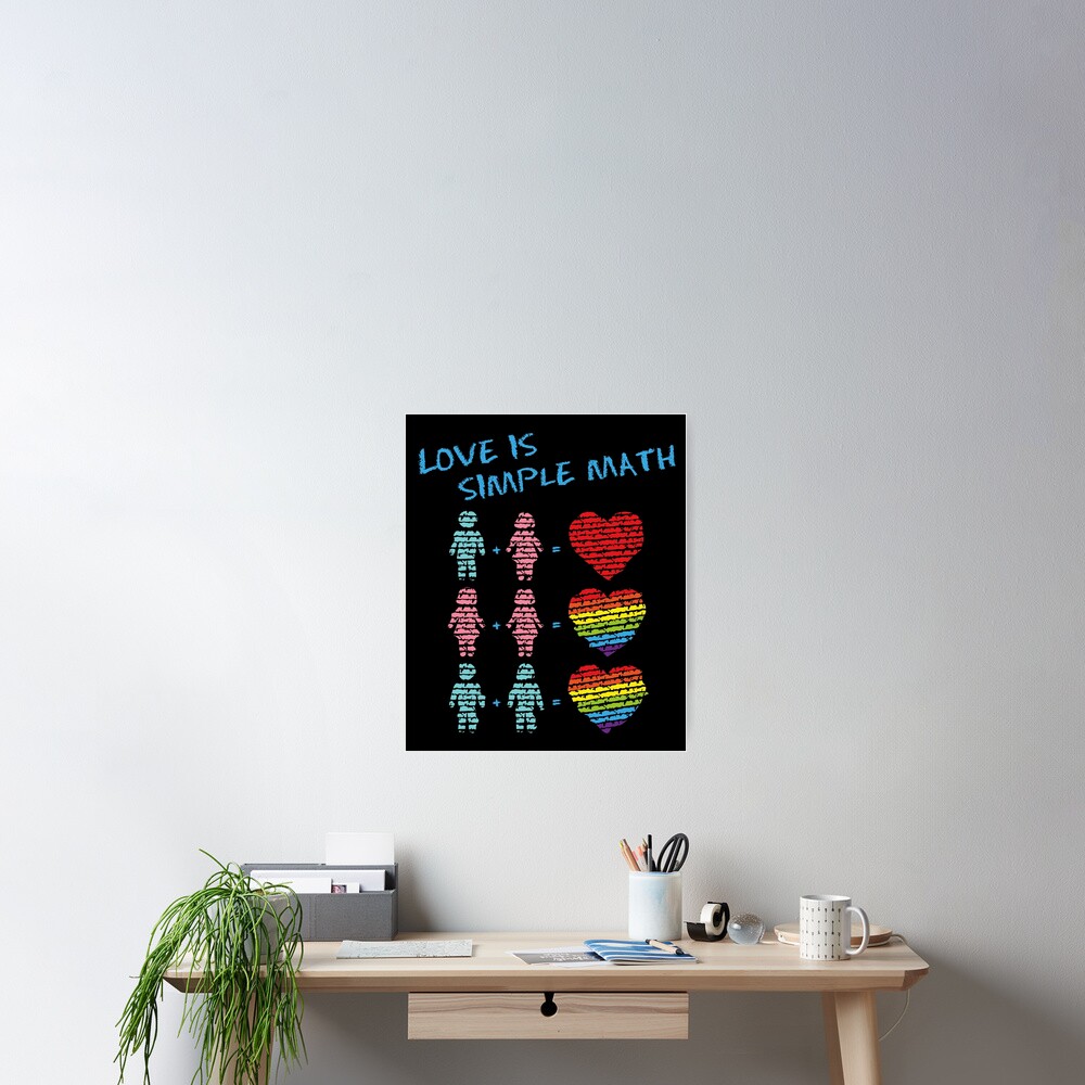 LOVE IS SIMPLE MATH Poster For Sale By Dwarf Monkey Redbubble LOVE IS SIMPLE MATH Poster For Sale By Dwarf Monkey Redbubble