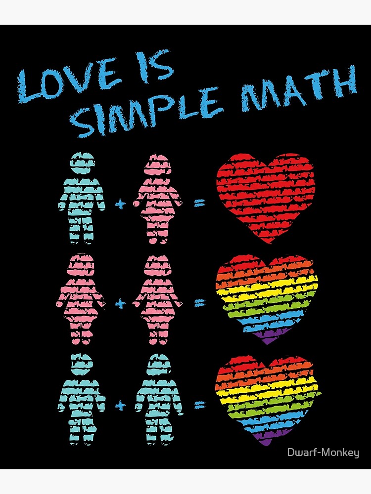 love-is-simple-math-poster-for-sale-by-dwarf-monkey-redbubble