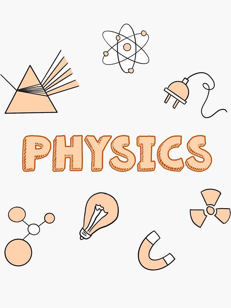 "orange physics school subject sticker pack" Sticker for Sale by ...